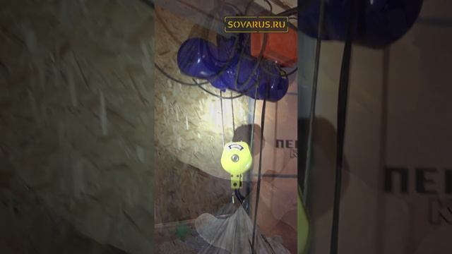 👨_🔧Быстрая Загрузка угля в котёл Соварус 300кВт Тельфер-монорельс. #shorts  #угольдлякотлов