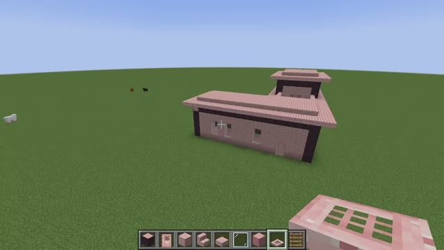 Как построить большой дом из вишневого дерева. Майнкрафт. версия 1.21.1