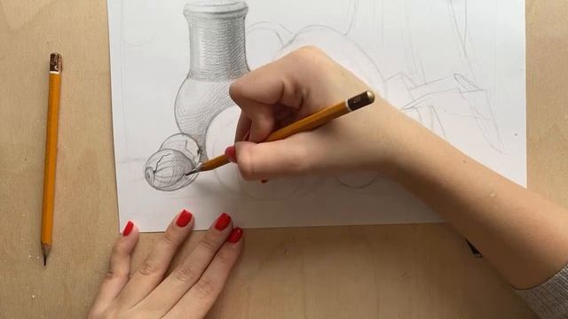 Рисуем сложный натюрморт в графике!