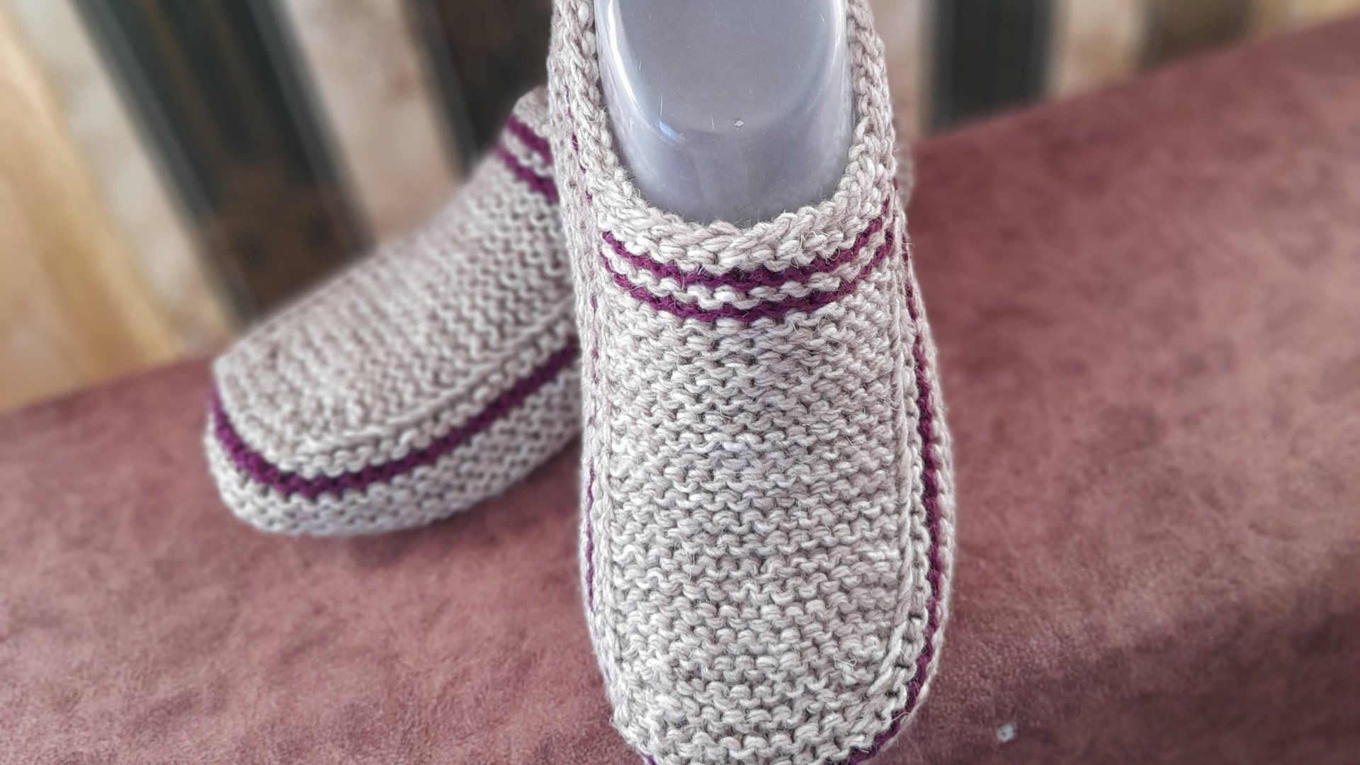 Следочки платочной вязкой