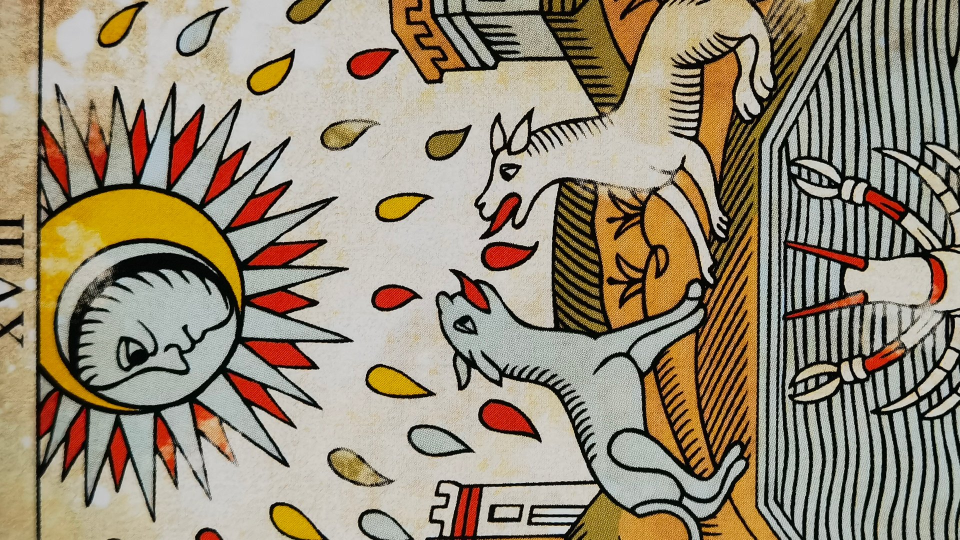 XVIII аркан Луна. Сочетания.