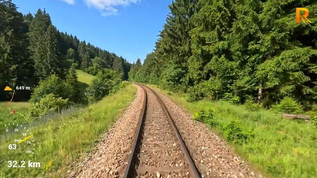 Путешествие на поезде Банска-Бистрица - Врутки (железная дорога Зволен-Врутки, Словакия)