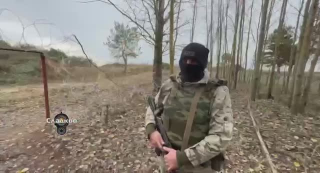 Вот здесь диверсанты Украины (иностранцы), попытались уничтожить российский пограничный наряд.