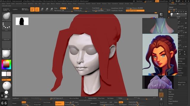 Курс по созданию стилизованного персонажа (ZBrush+Substance+Marmoset) - Урок 9 (добавляем рот)