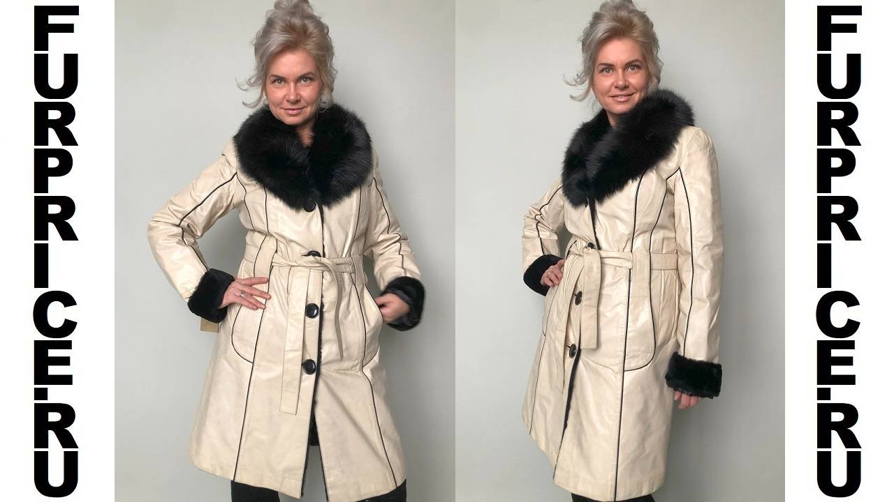 Дубленка женская тм MEFI новая за 14500 ₽, натур. кожа, внутри овчина, отд.песец р.44-46 арт. 12111