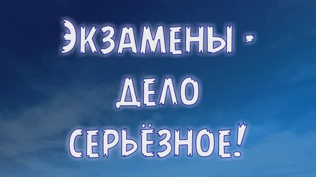 13. Экзамены - дело серьёзное!