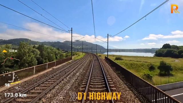 Путешествие на поезде Попрад Татры - Жилина (Кошице - Братислава 2_3, Словакия)