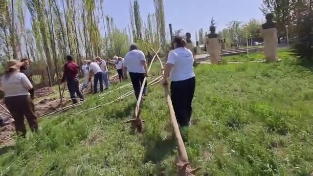 В селе Сузак Джалал-Абадской области высадили Сад Памяти