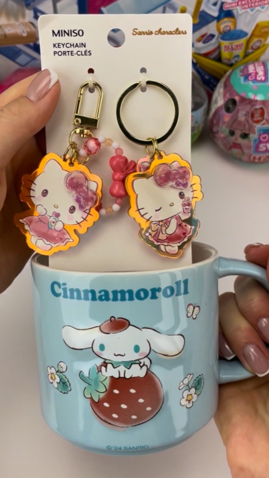 Распаковка и обзор покупки с маркетплейса с Hello Kitty и Cinnamoroll 🩵 #hellokitty #распаковка