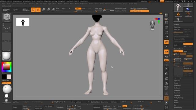 Курс по созданию стилизованного персонажа (ZBrush+Substance+Marmoset) - Урок 6 (простое тело финиш)