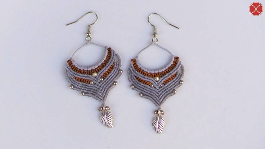 Macrame earring tutorial ｜ DIY macrame tutorial