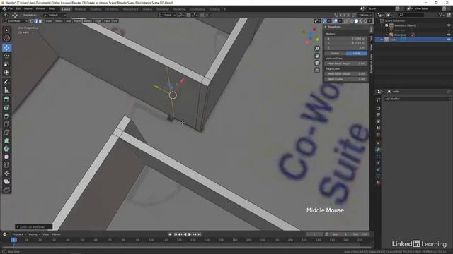 Архитектурная визуализация (Blender + Substance) продолжаем работать со стенами (08)