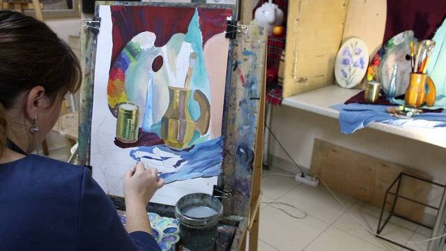 МАСТЕР-КЛАСС: СКЛАДКИ | Уже знакомый НАТЮРМОРТ | И одна ДУШЕВНАЯ КРАСОЧКА