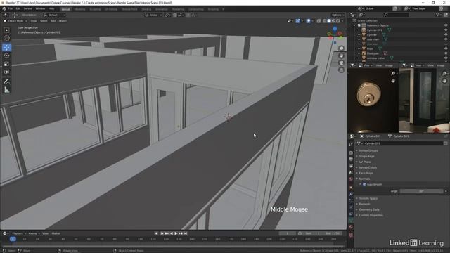Архитектурная визуализация (Blender + Substance) создание дверных замков (20)
