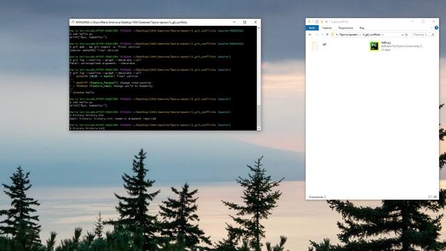 4 Разрешение конфликтов в git