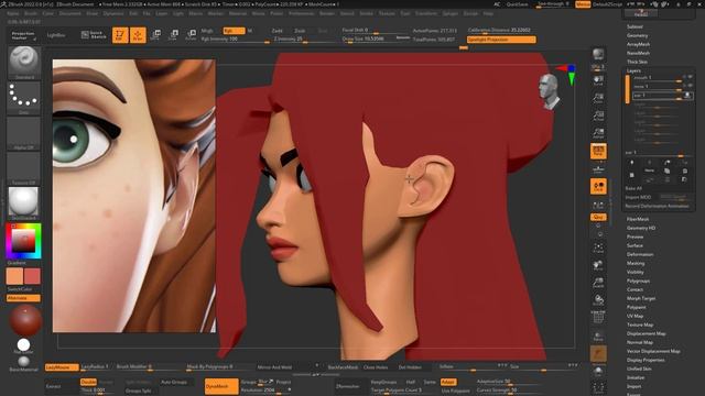 Курс по созданию стилизованного персонажа (ZBrush+Substance+Marmoset) - Урок 18 (Игра с Polypaint)