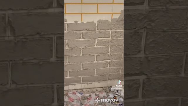имитация кирпичной кладки из гипсовой штукатурки/супер решение для имитации кирпичной кладки