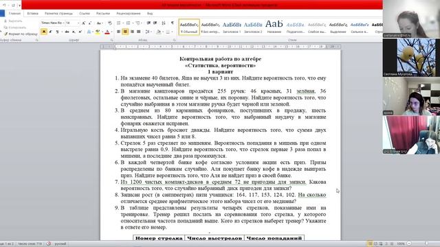 23.10.24 ВИС 9 класс четвертная КР