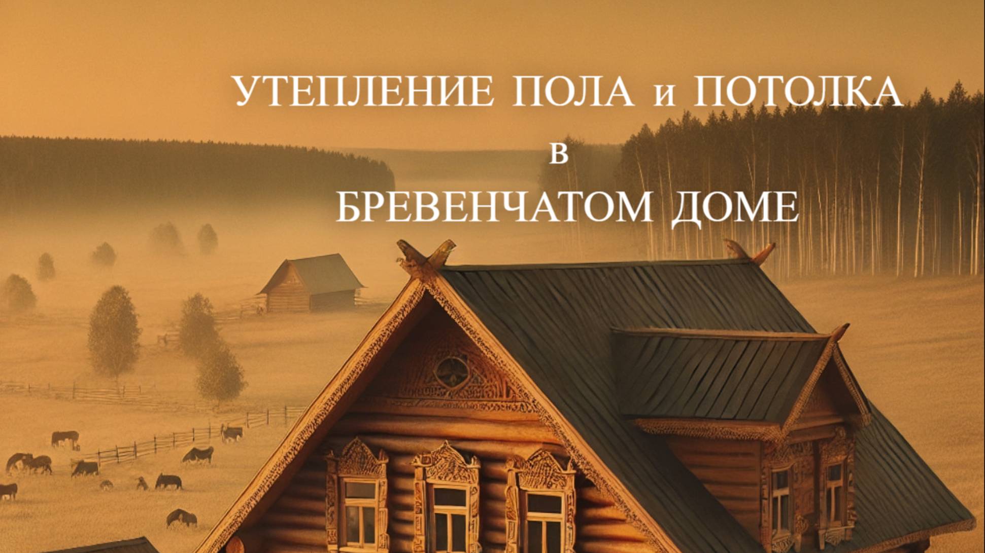 Утепление ППУ потолка и пола в бревенчатом доме