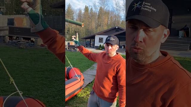 Готовим парусный рафт  - монтаж мачты и такелаж