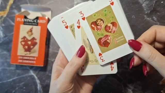 Какие милые! Прелестные игральные карты "Валентинки" ❤️2003 от Lo  Scarabeo, Италия