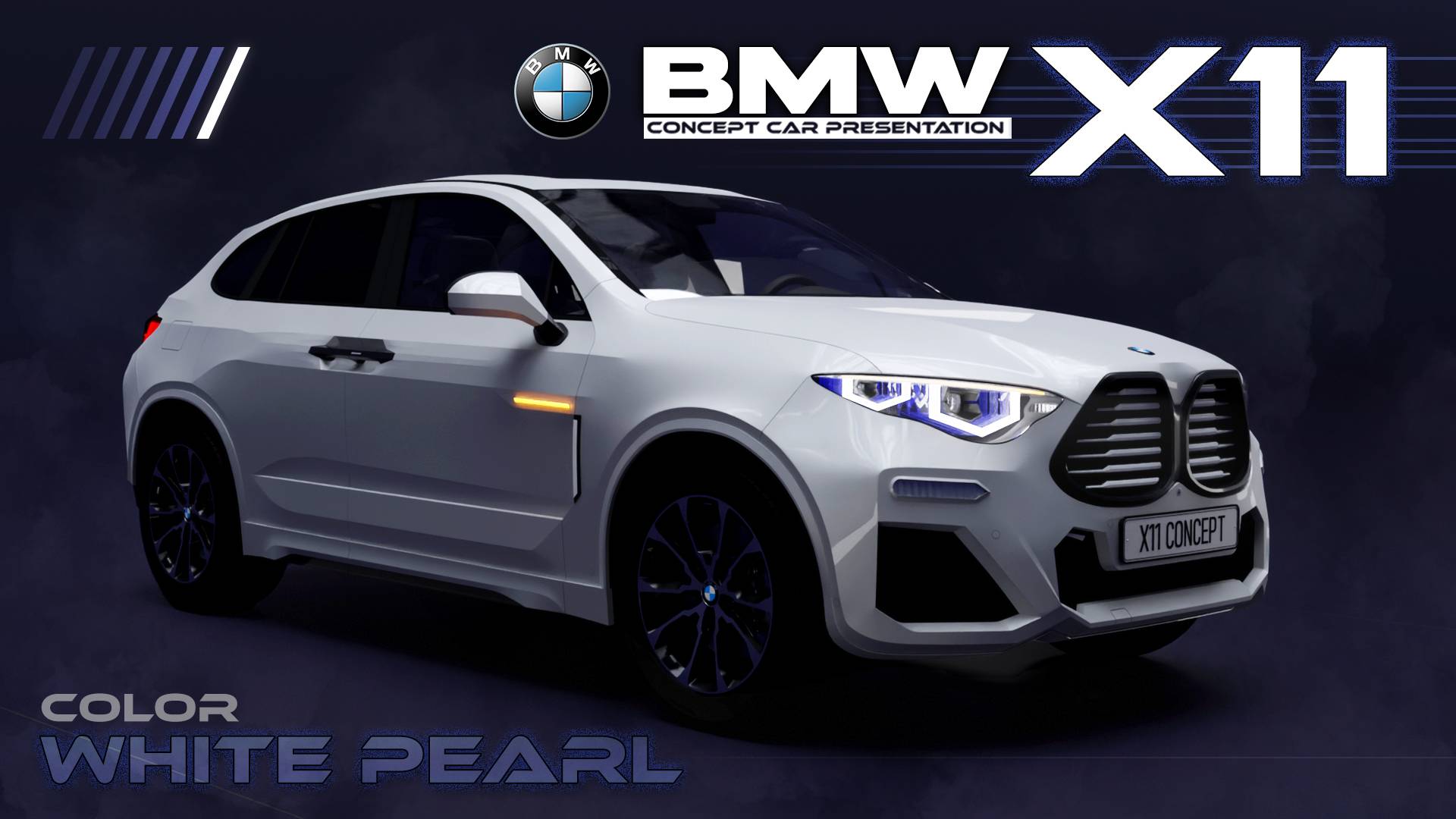 BMW X11 CONCEPT CAR NEW PRESENTATION - WHITE PEARL