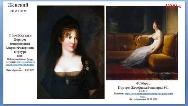 АК ЕВРОПЕЙСКИЙ СВЕТСКИЙ КОСТЮМ 1800-1809 гг.