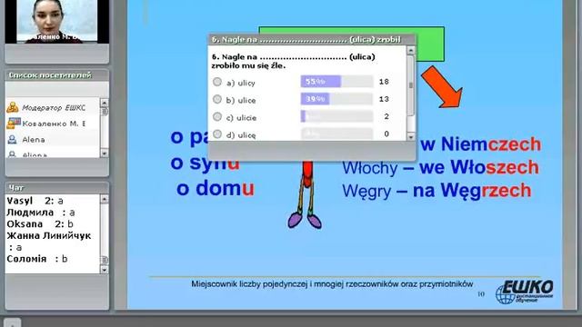 Польский язык. Предложный падеж единственного и множественного числа существительных...