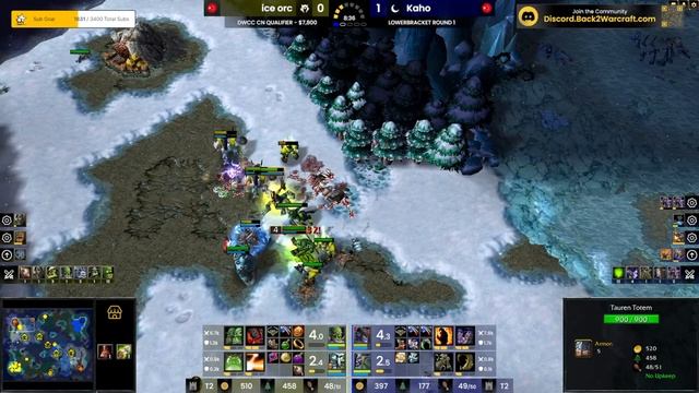 WC3 ｜ LB Round 1 ｜ [NE] Kaho vs Ice Orc [ORC] ｜ Dolphin Warcraft Championship Cup CN Qualifier