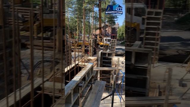 Заливка стен дома