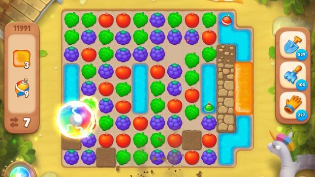 GardenScapes уровень 11991 без бустеров