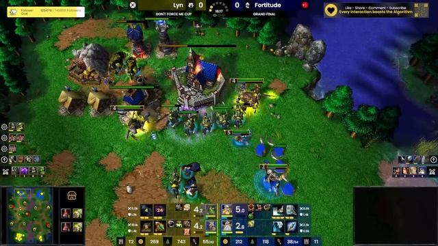 WC3 ｜ Grandfinal ｜ [ORC] Lyn vs Fortitude [HU] ｜ Don't Force Me Cup #152