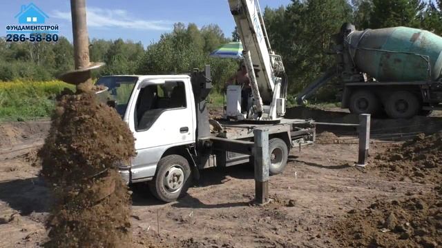 Отзыв на ФундаментСтрой. Буронабивные сваи с ростверком - заливка фундамента для дома