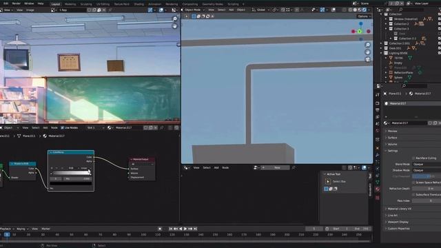 Курс по созданию окружения в Blender 2023  (NRP)  шейдинг на примере учебного класса часть_3 09
