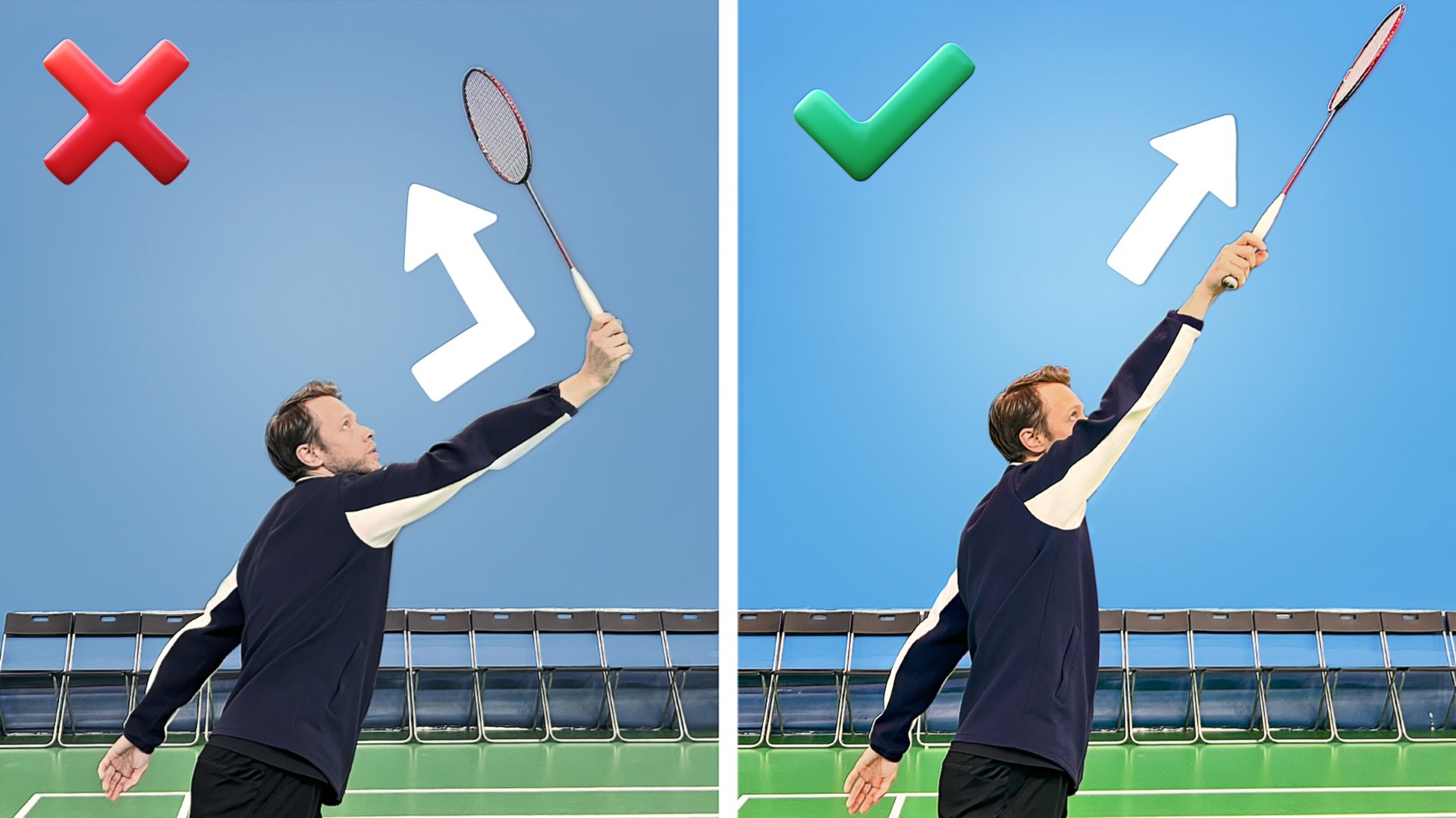 Укороченный удар в бадминтоне | Избегайте этих распространенных ошибок!