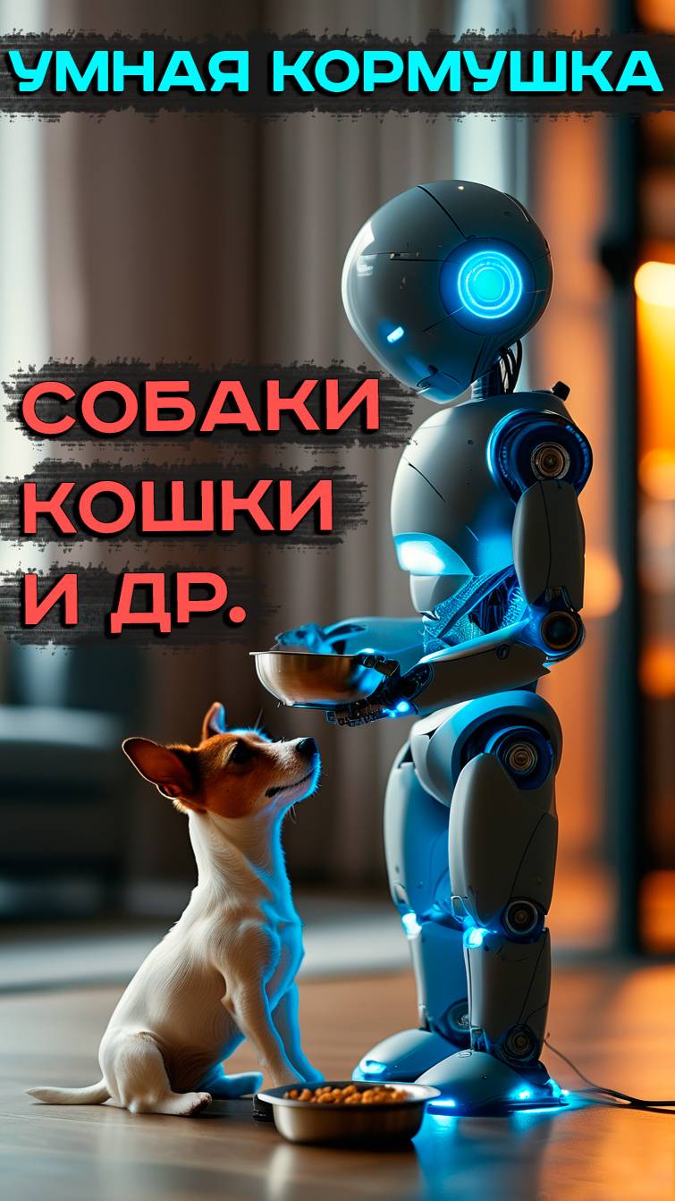 Умная кормушка с голосовым управлением #собака #кошка #джекрассел #кормушка