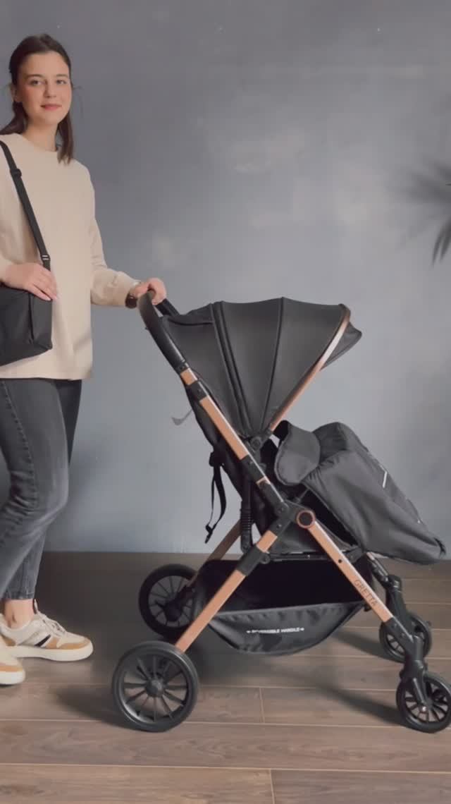 Коляска прогулочная детская COSTA Gretta на золотой раме