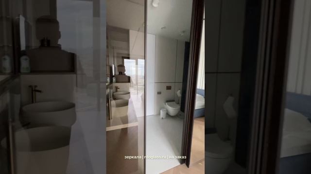 Элементы из стекла в квартире. Зеркала, стеклянные перегородки, стеклянная душевая  #дизайнинтерьера