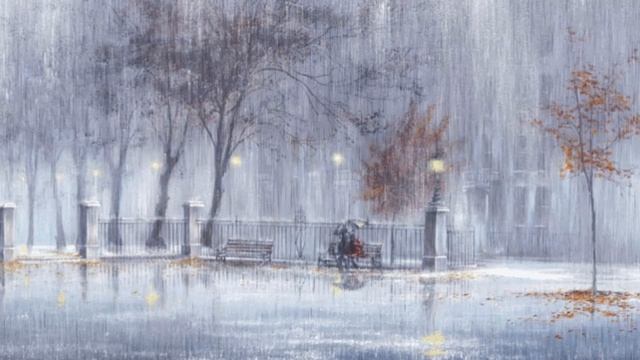 Осенний футаж. Ливень.