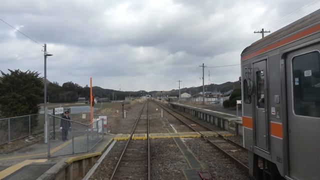 Путешествие на поезде линия Мейсё Исэ-Окицу до станции Мацусака, префектура Миэ, Япония