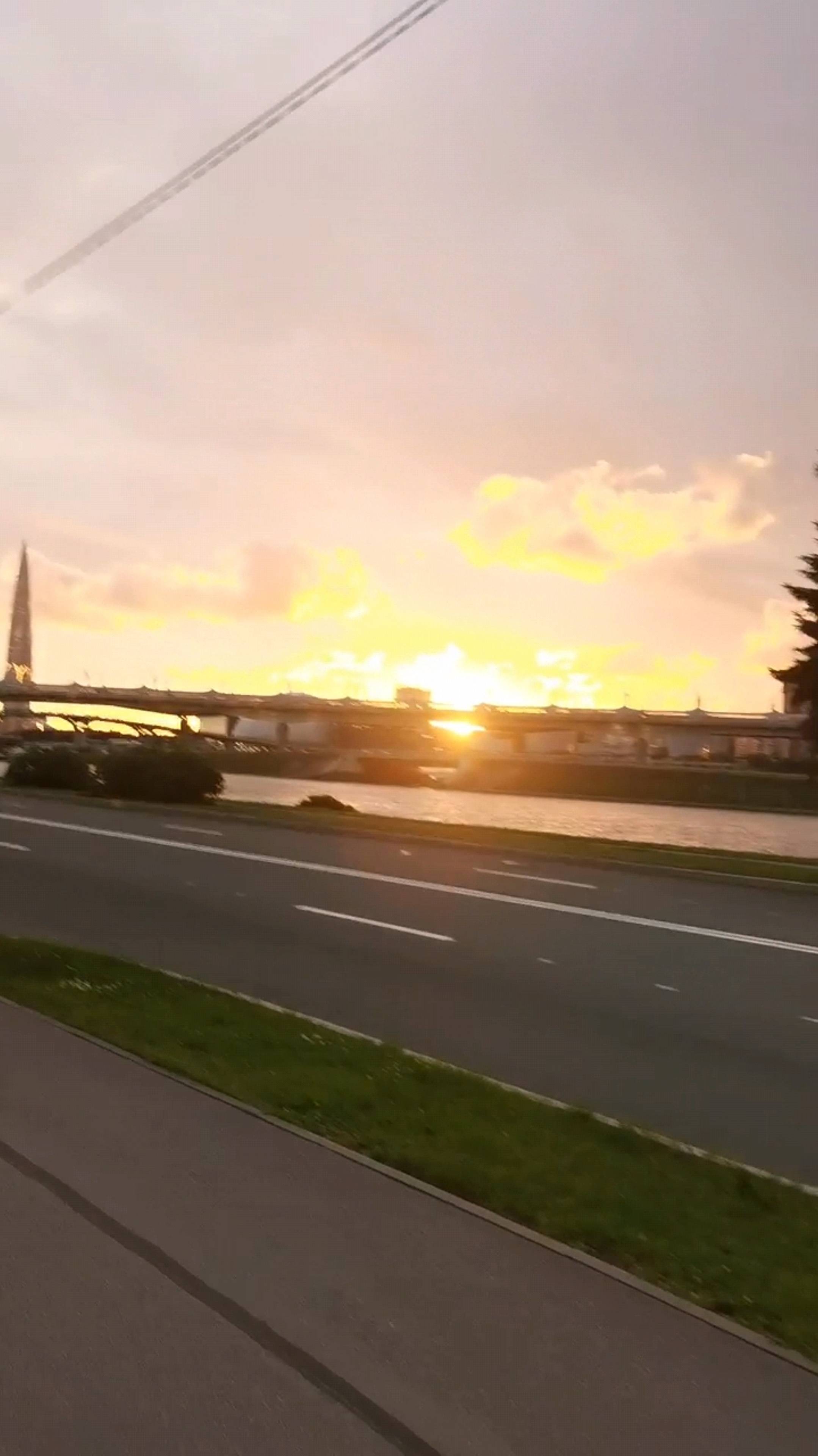 Питер. Газпром арена. Тренировка на закате