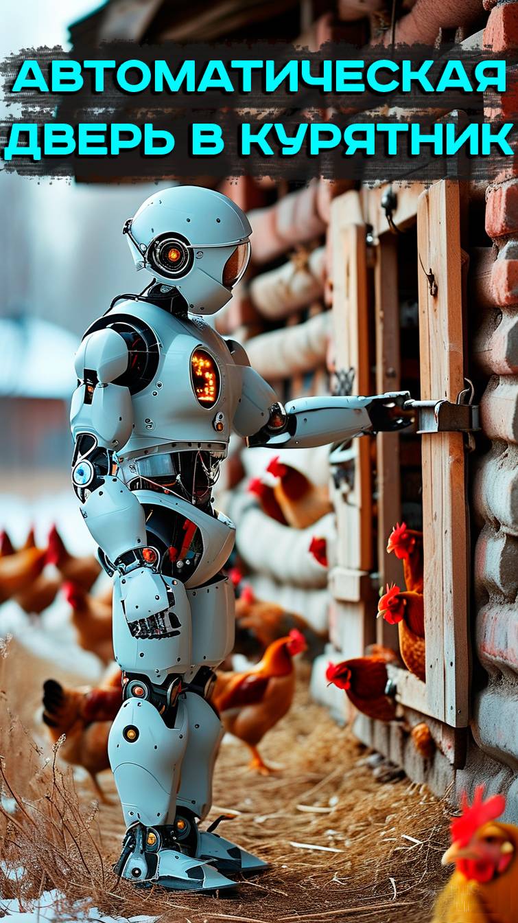 Теплый курятник. Автоматическая дверь