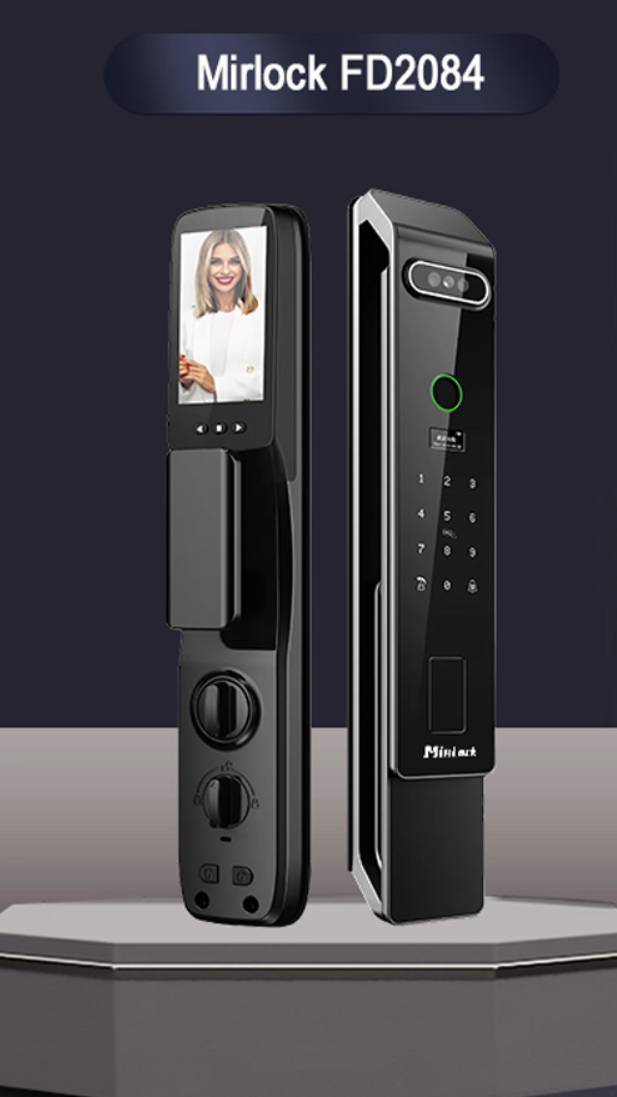 Мантаж электронного замка с распознаванием лица MirLock FD2084 на входные двери в квартиру
