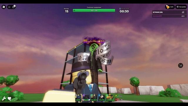 играю в TDS в Roblox прохожу хардкор 1 часть.