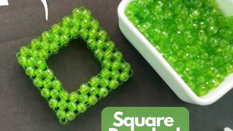 Квадратная ручка для сумки из бусин