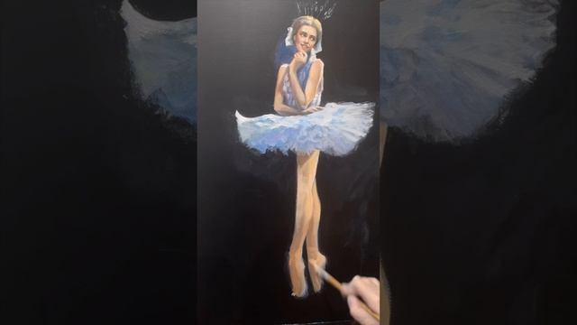 Введение цвета маслом - по акриловой заготовке