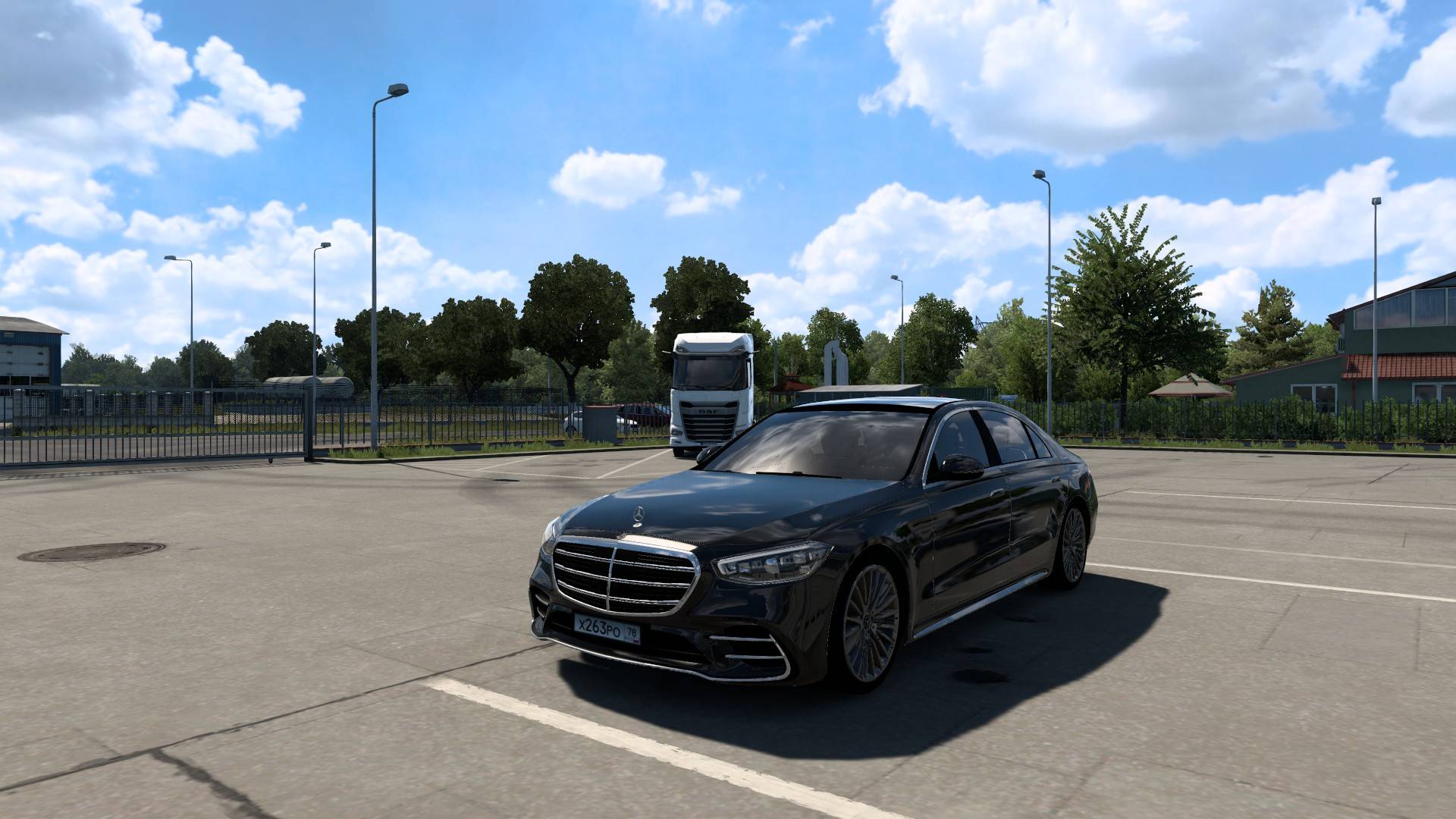 ETS2 - Путешествуем по Европе! Mercedes S500L W223, лучше чем Кабан?! #ETS2 #eurotrucksimolator