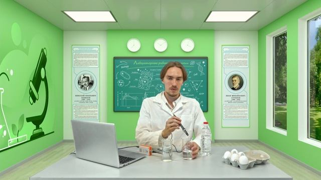 22 Растворение скорлупы куриного яйца в растворе уксусной кислоты