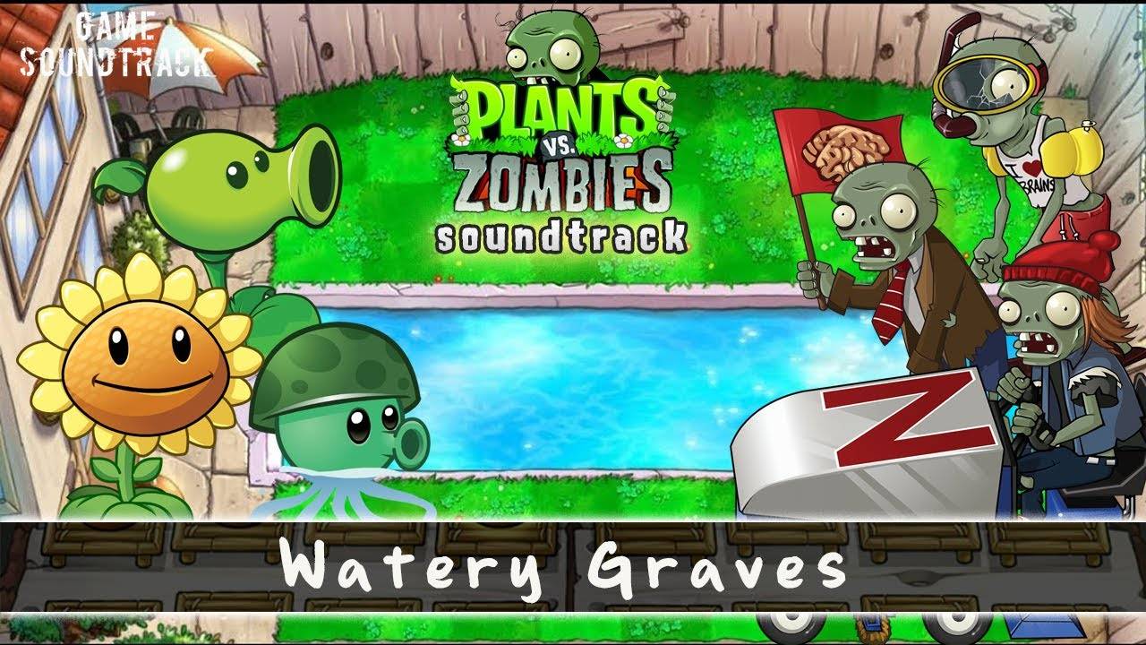 Plants vs  Zombies (2009) - Watery Graves (Swimming Pool). Game Soundtrack.