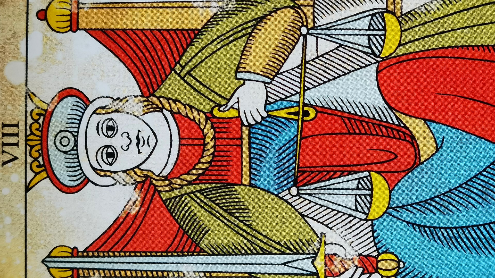 VIII аркан Юстиция. Сочетания.